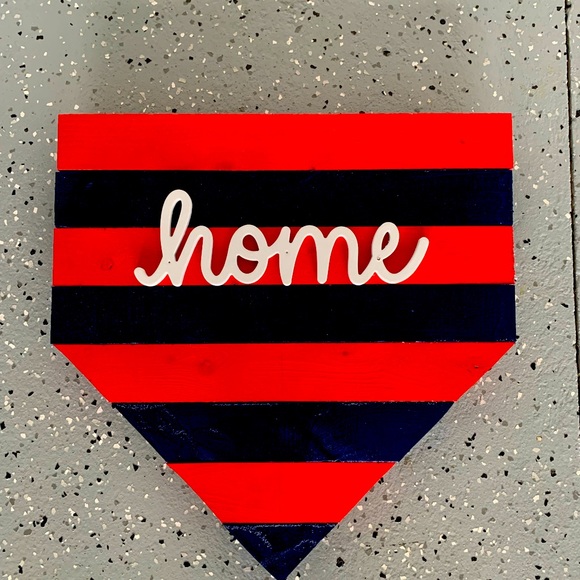 Wall Decor | Home Plate Made Out Of Wood Can Put Your Players Number On ...